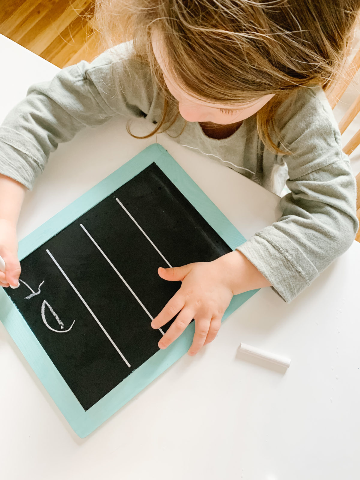 DIY Letter Recognition Chalkboard For Toddlers - The Mama Notes
