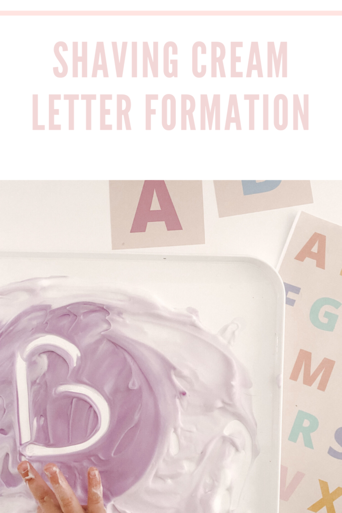 Shaving Cream Letter Recognition Activity - The Mama Notes