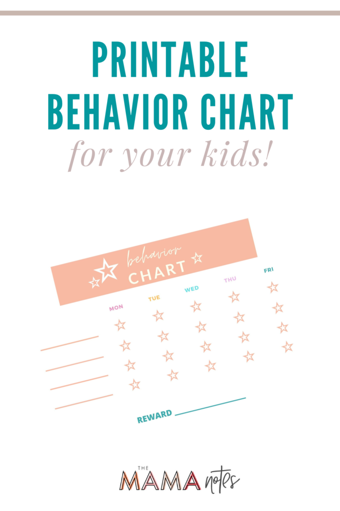Free Printable Behavior Chart - The Mama Notes