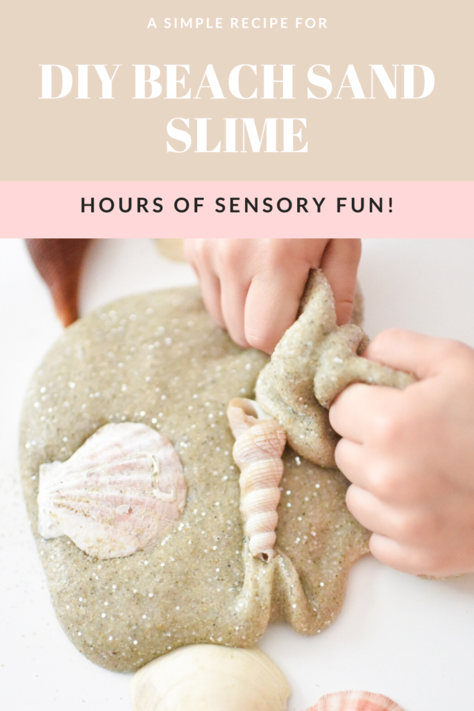 DIY Beach Sand Slime - The Mama Notes
