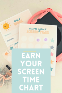 Earn Your Screen Time Chart - The Mama Notes